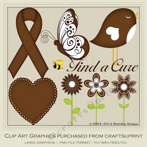 Brown Awareness Ribbons & Graphics - CUP719104_70864 | Craftsuprint
