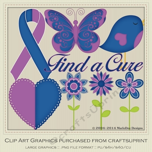 Purple & Blue Awareness Ribbons & Graphics - CUP719119_70864 | Craftsuprint