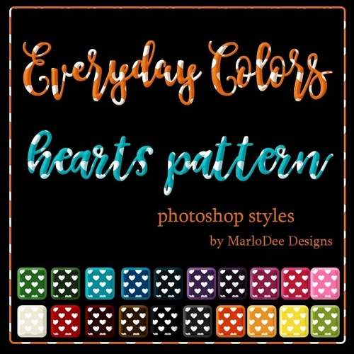 Photoshop Styles - Everyday Colors - Hearts Patterns - CUP728884_70864 ...