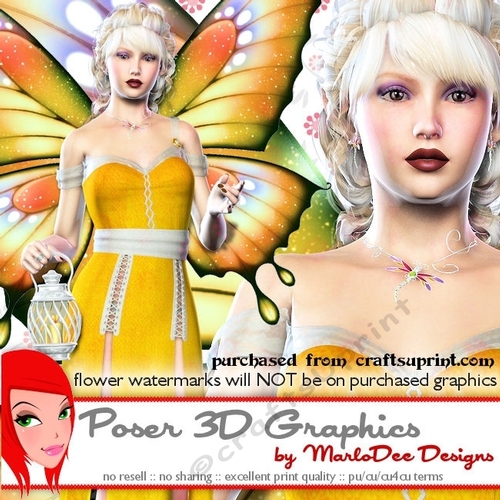 Golden Female Fairy Poser Graphics - CUP730848_70864 | Craftsuprint