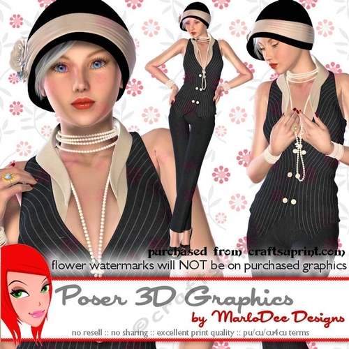 Retro 1920s Classy Woman Style Poser Graphics - CUP730876_70864 ...