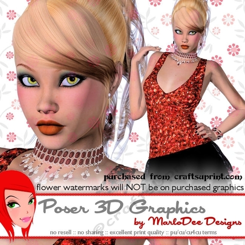 Stylish Pretty Blonde in a Sequin Style Dress Poser Graphics ...