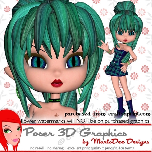 Punk Goth Style Cookie Character Poser Graphics pkg1 - CUP731189_70864 ...