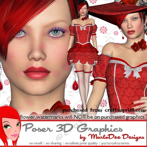 Victorian Sweet Peach Girl Poser Graphics set 1 - CUP731252_70864 ...