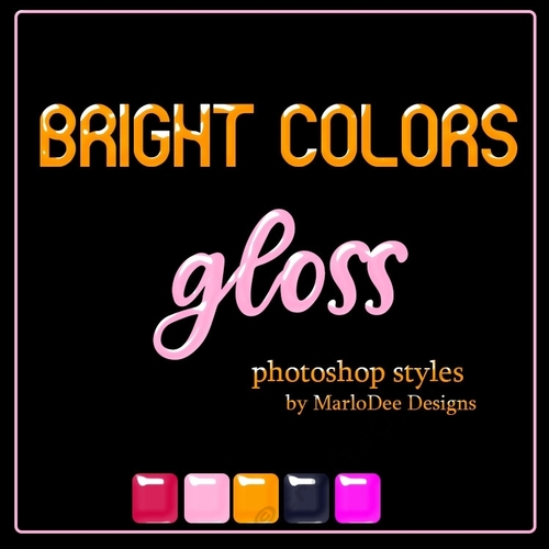 Bright Colors Gloss Pattern Photoshop Styles - CUP733662_70864 ...