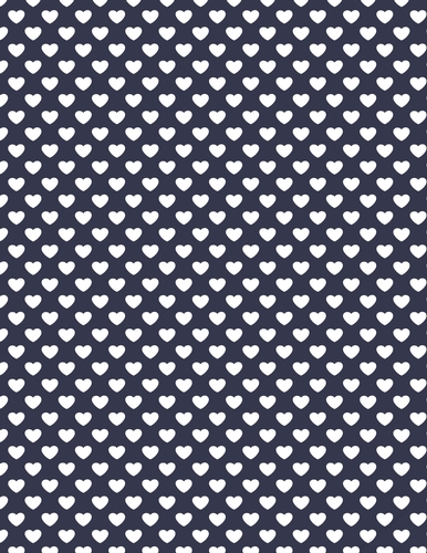 Navy Blue with White Hearts Pattern A4 Digital Paper Background ...