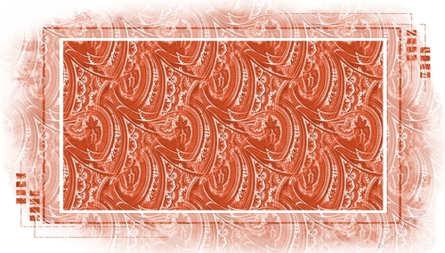 Burnt Orange Paisley Mask Design on White Background - CUP734504_70864 ...