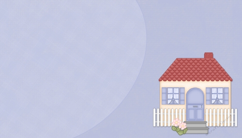 Little House on Blue Background - CUP734770_70864 | Craftsuprint