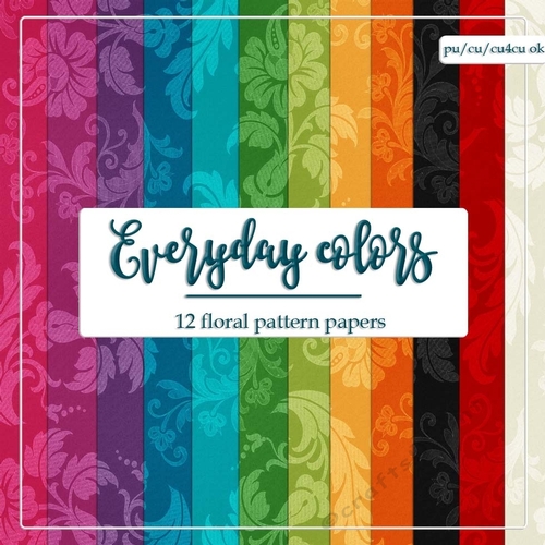 Everyday Colors - A4 Size Floral Digital Backgrounds - CUP735396_70864 ...