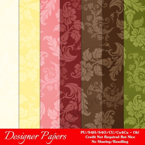 Ice Cream Sundae Colors A4 Size Digital Floral Paper Backgrounds ...