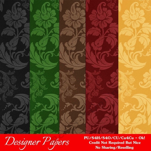 Little Autumn Girls Colors Floral Patterns A4 Digital Paper Backgrounds ...