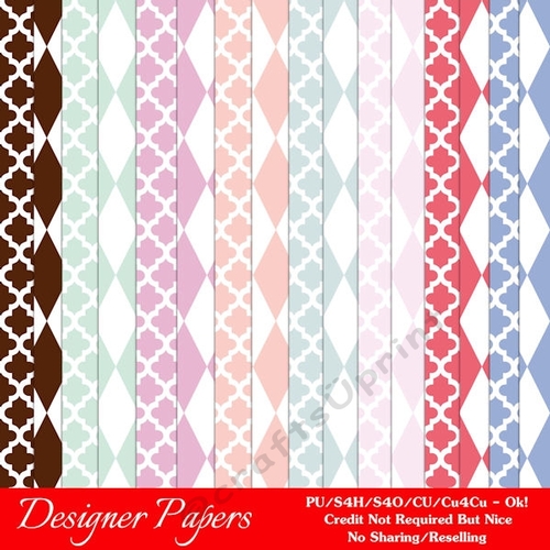 Spring Colors 5 Digital Patterns A4 Paper Backgrounds - CUP736887_70864 ...