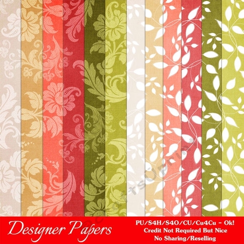 Spring Colors 6 Digital Floral Paper A4 Size Backgrounds - CUP736963 ...