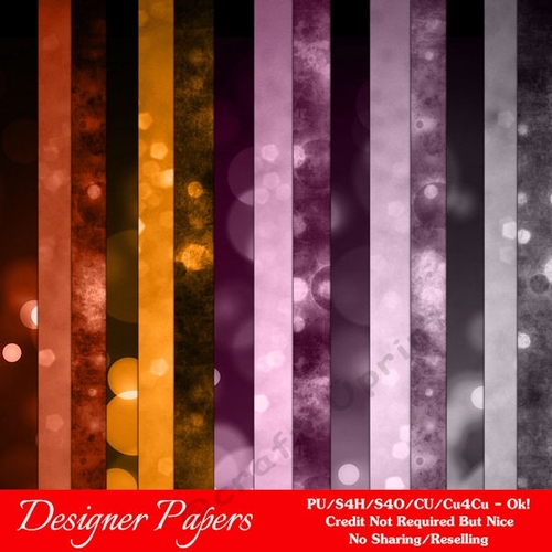 Halloween Colors 1 Bokeh Patterns 2 Digital Paper A4 Backgrounds ...