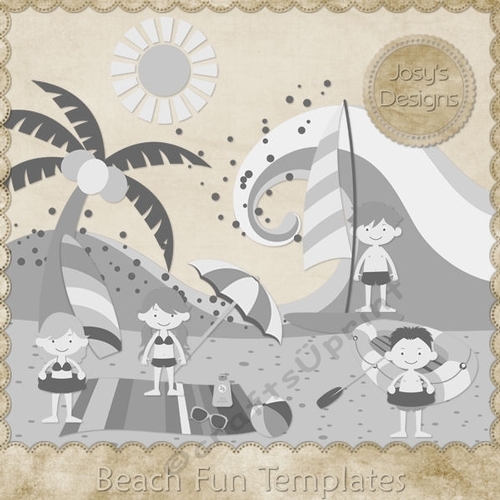 Beach Fun Themed Layered Templates - CUP748292_70864 | Craftsuprint