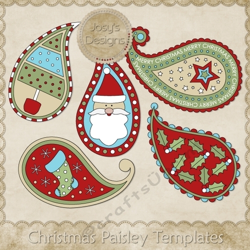 Christmas Paisley Themed Layered Templates pkg 1 - CUP748324_70864 ...