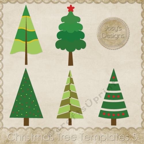 Christmas Trees Layered Templates Pkg 5 - CUP748488_70864 | Craftsuprint