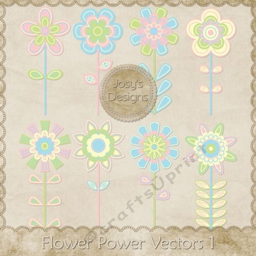 Flower Power Layered Templates Pkg 1 - CUP748512_70864 | Craftsuprint