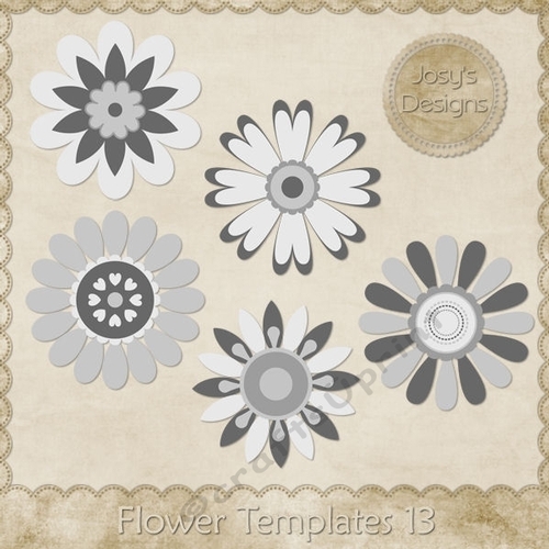 Flower Layered Templates Pkg 13 - CUP748526_70864 | Craftsuprint