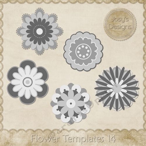 Flower Layered Templates Pkg 14 - CUP748528_70864 | Craftsuprint