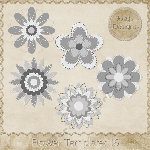 Flower Layered Templates Pkg 16 - CUP748531_70864 | Craftsuprint