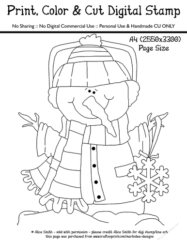 Snowman - Brrr Its Cold Outside - Large Digital Stamp - CUP753950_70864 ...