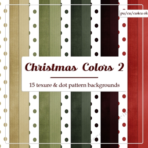 Christmas Colors 2 Cardstock & Polka Dot Digital Paper Backgrounds ...