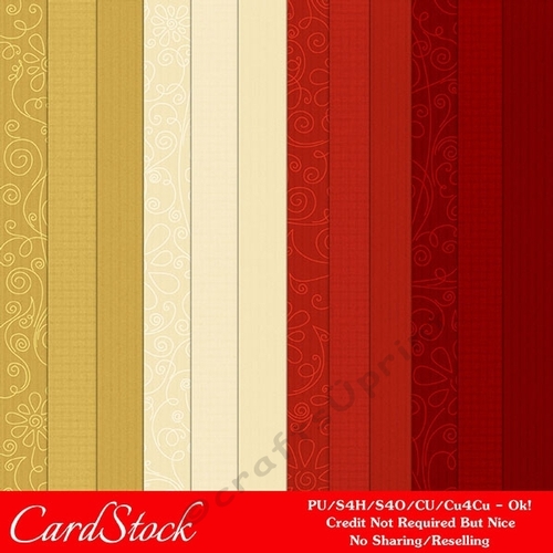 Christmas Colors 3 Cardstock & Floral A4 Size Digital Paper Backgrounds ...