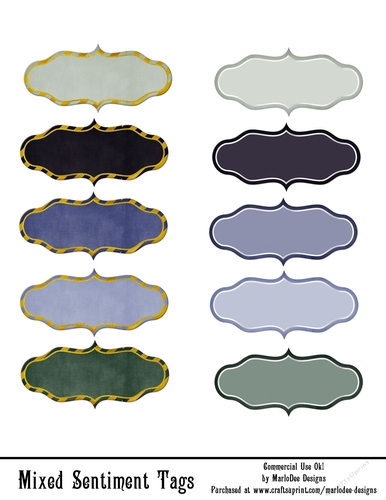 Blank Tags Printable A4 Sheet (WC1) - CUP756834_70864 | Craftsuprint