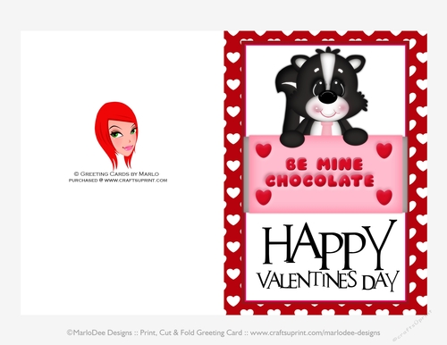 Be Mine Chocolate - Childrens Printable Valentines Day 5x7 Greeting ...