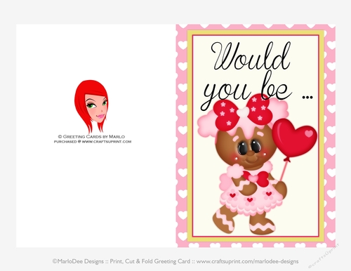 Would You Be - Childrens Printable Valentines Day 5x7 Greeting Card ...
