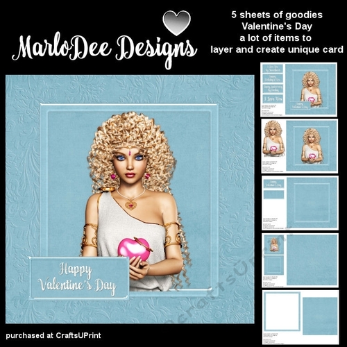 Lovely Fantasy Greek Goddess Woman - Blue Valentine & Birthday Mini ...