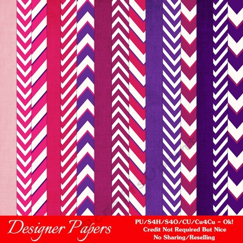 Valentines Day Colors 20 - Chevron (Zig Zag) Patterns A4 Size ...