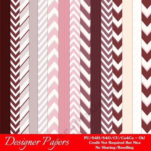 Valentines Day Colors 21 - Chevron (Zig Zag) Pattern A4 Size ...