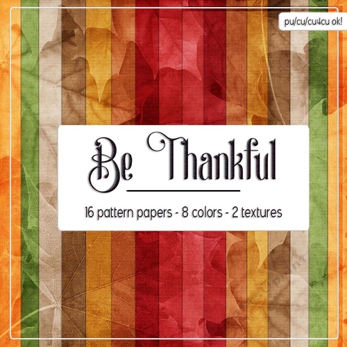 Be Thankful Fall Colors Digital Backgrounds 4 - Leaves Pattern ...
