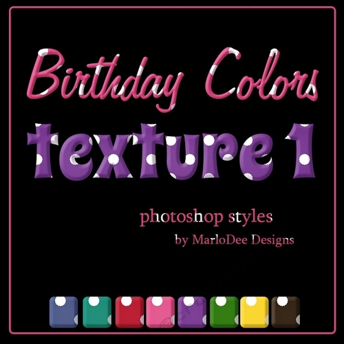 Birthday Colors 1 Texture 1 Photoshop Styles - Polka Dots - CUP765200 ...