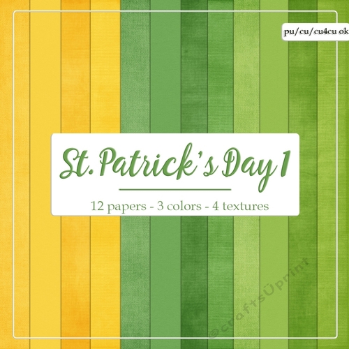 St. Patricks Day Colors 1 - Cardstock Texture A4 Size Paper Backgrounds ...