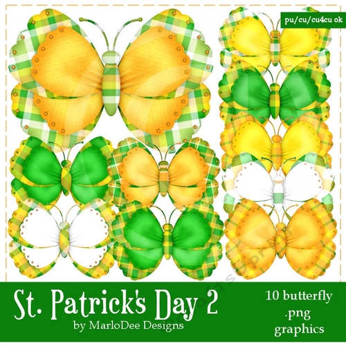 St. Patricks Day Colors 2 - Butterfly Package 2 - CUP772737_70864 ...