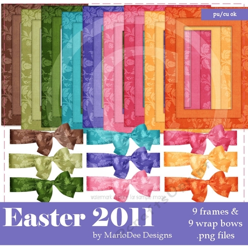 Elegant Floral Vertical Frames & Bows - Easter Colors - CUP777471_70864 ...