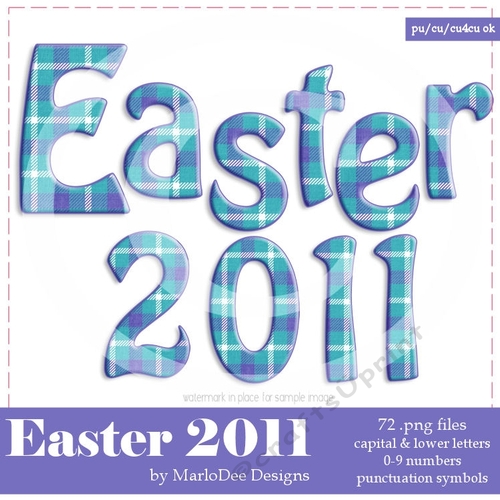 Blue Plaid Alphabet Letters & Numbers - Easter Colors - CUP777489_70864 ...