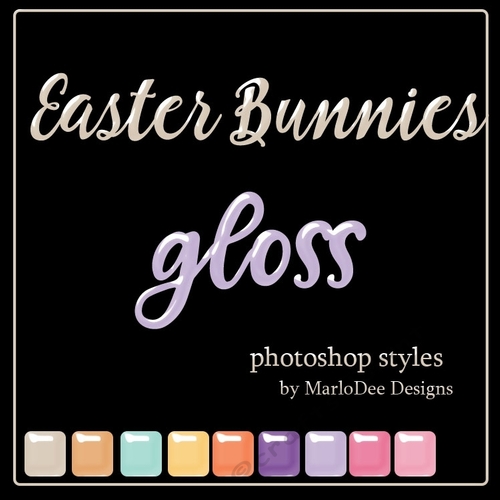 Easter Bunnies Gloss Photoshop Styles - CUP777508_70864 | Craftsuprint