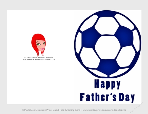 Soccer Ball | Cut & Fold 5x7 Happy Fathers Day Card - CUP786345_70864 ...