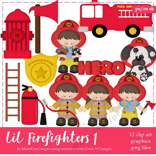 Lil Firefighters {fireman} Clip Art Graphics - CUP786770_70864 ...