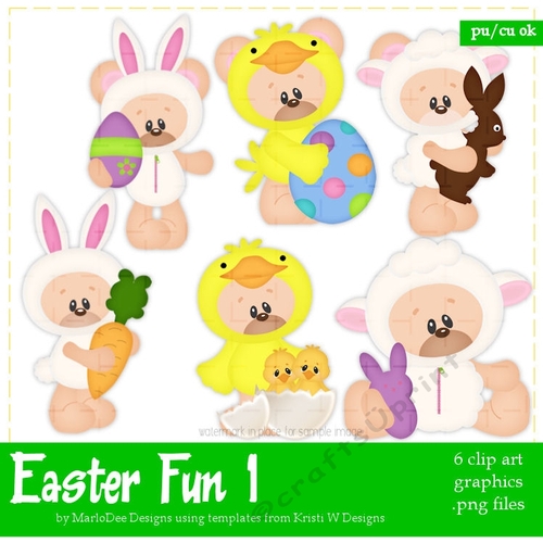 Easter Fun - Marshmallow Teddy Bear Clip Art Graphics - CUP786780_70864 ...