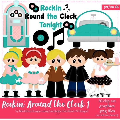 Rockin Around the Clock 1 - Children Clip Art Graphics - CUP786807 ...