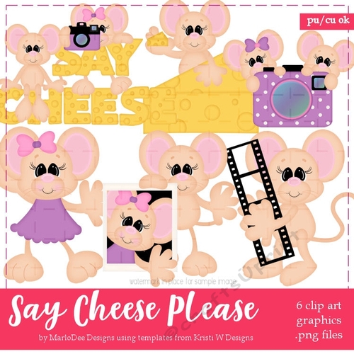 Say Cheese Please - Mice Clip Art Graphics - CUP786809_70864 | Craftsuprint