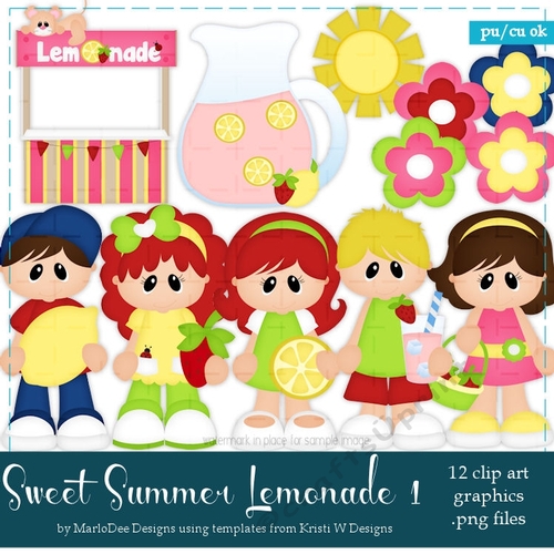 Sweet Summer Lemonade 1 - Children Clip Art Graphics - CUP786815_70864 ...