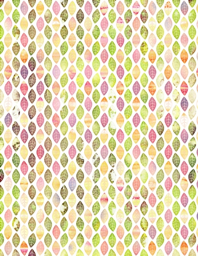 Mixed Summer Colors Watercolors - Modern Leaves Design A4 Size Backing ...
