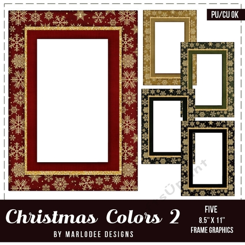 Christmas Colors 2 - Golden Snowflake & Glitter Pattern Rectangle A4 ...