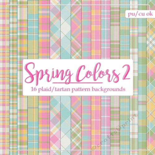 Spring Colors 2 - A4 Size Tartan Plaid Backgrounds (set 1) - CUP874352 ...